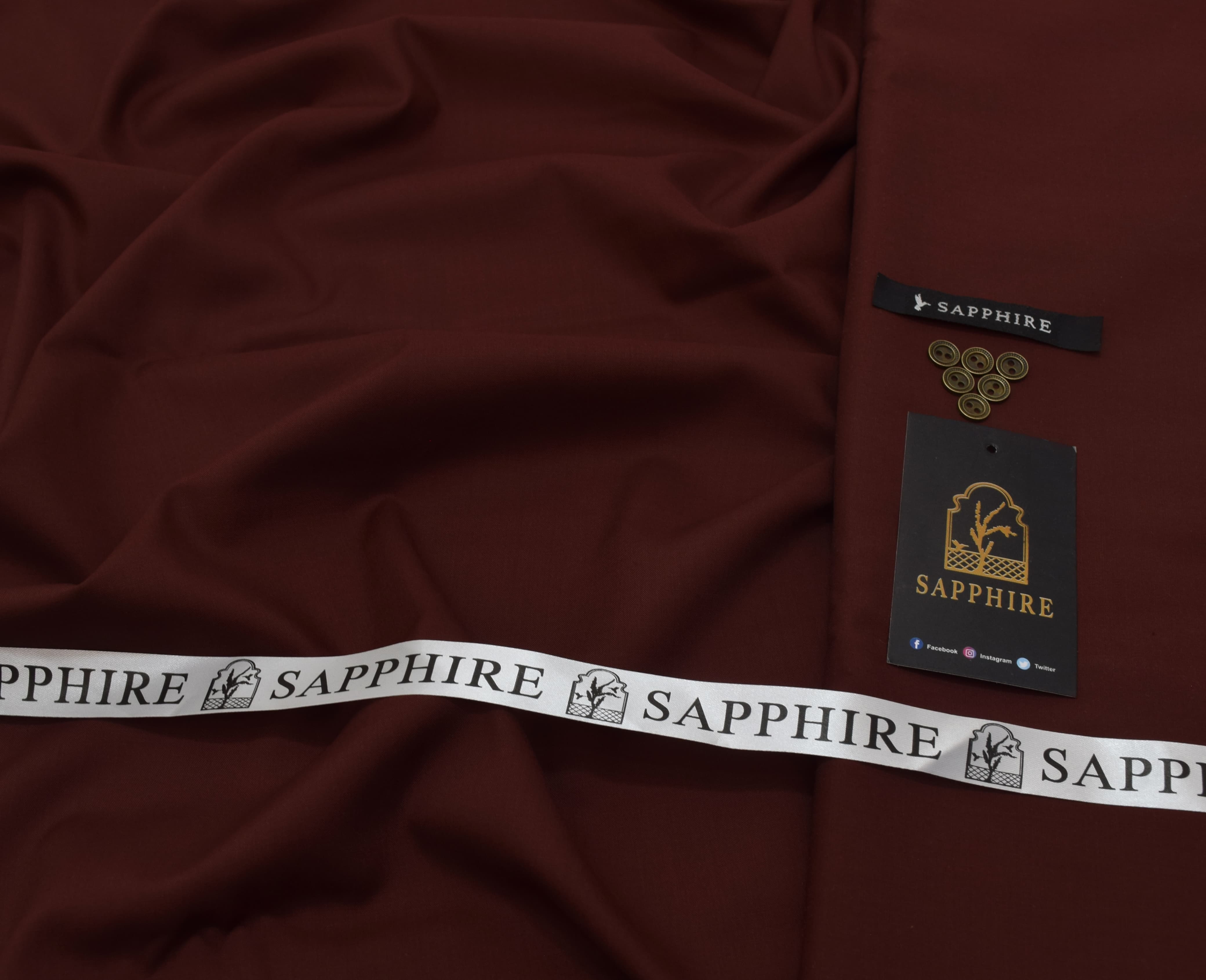 Sapphire Gold Mens premium Wash & Wear Aunstitched fabric for men [Red ...