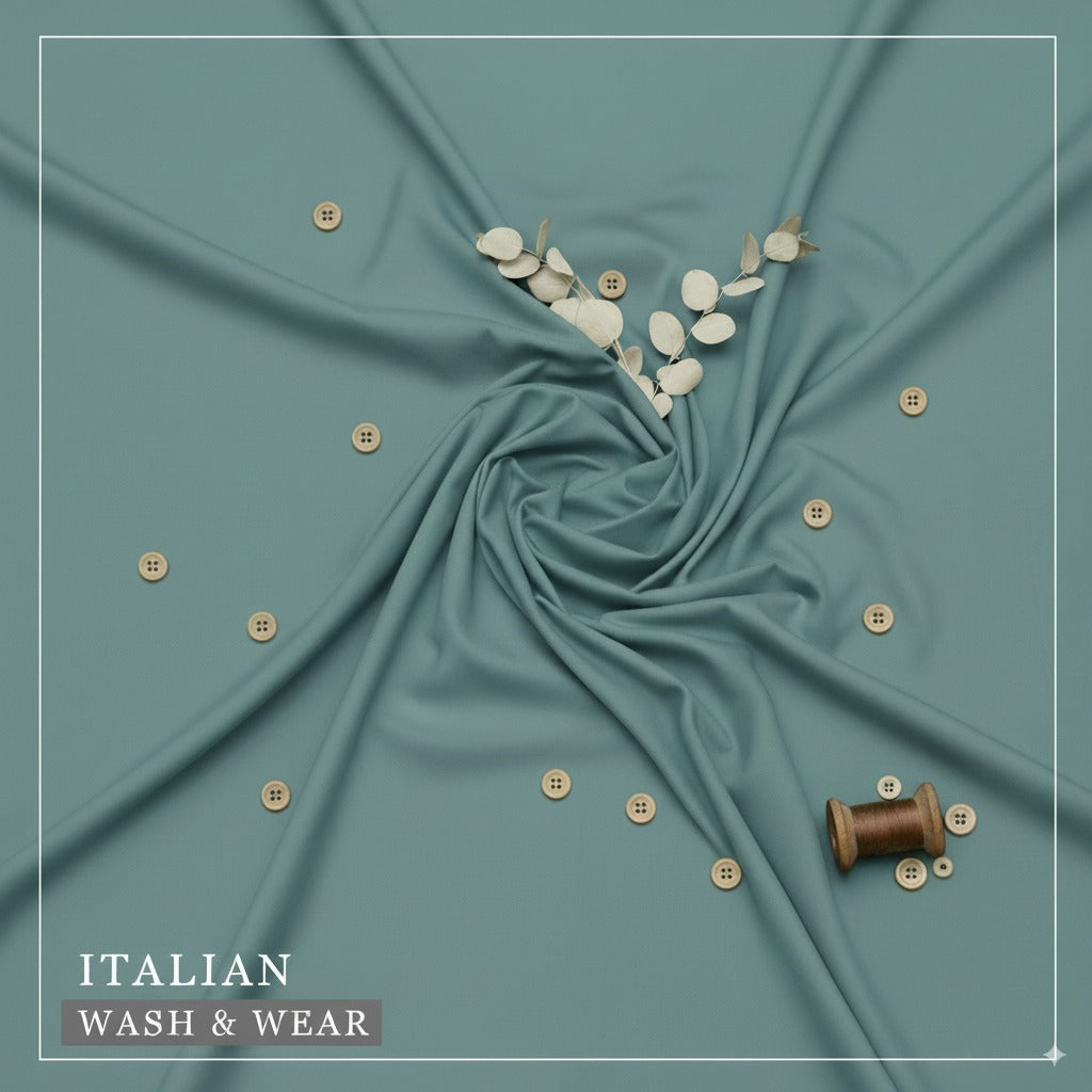 amr&co boski wash n wear fabric for men|sea green – AMR FABRICS